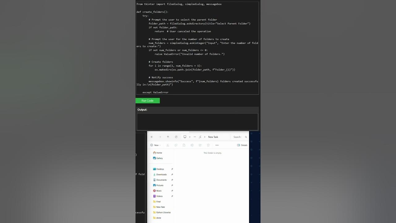 Automatically Create Folders - Python Automation - YouTube