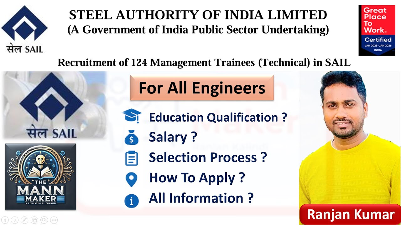SAIL Management Trainee 2025 Notification | Eligibility, Selection ...