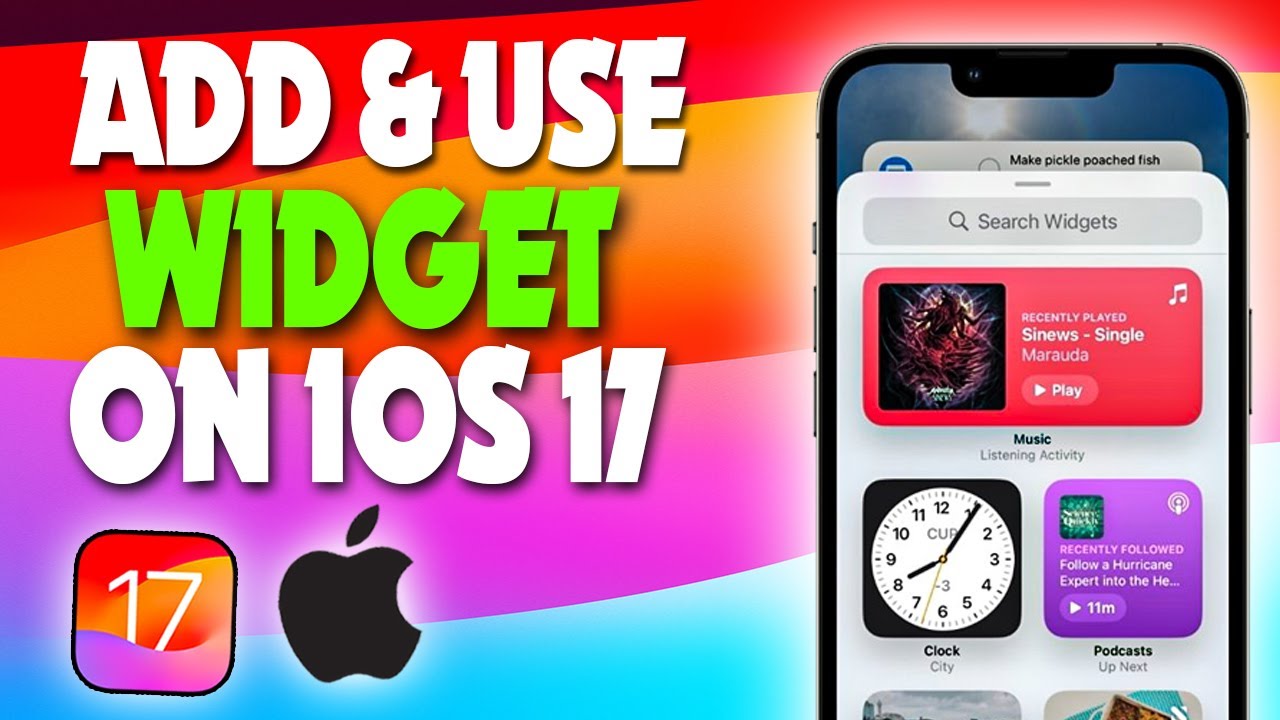how to add and use widget on iOS 17 of iPhone | PIN TECH | - YouTube