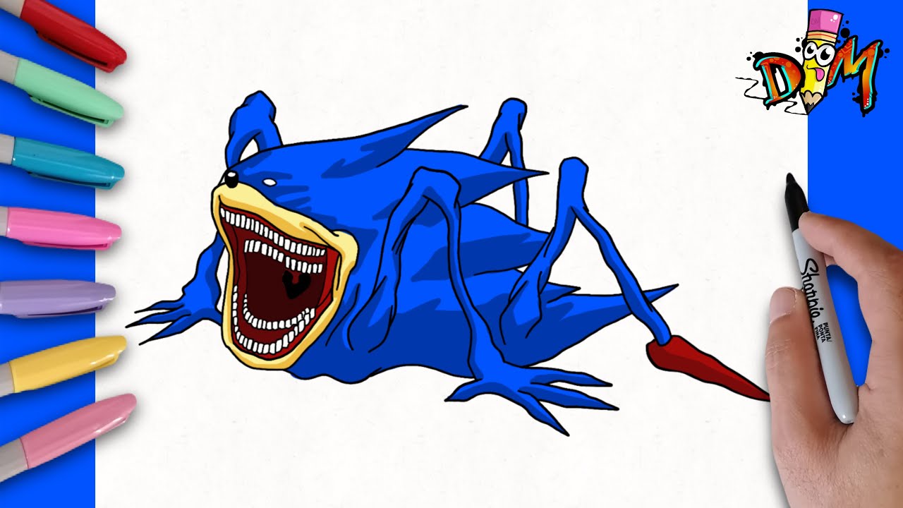 How to Draw Shin Sonic Tapes | step by step | como dibujar a shin sonic ...