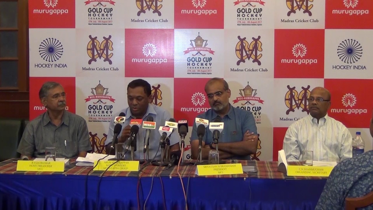 91st All India MCC - Murugappa Gold Cup Hockey Press Meet - Arun ...