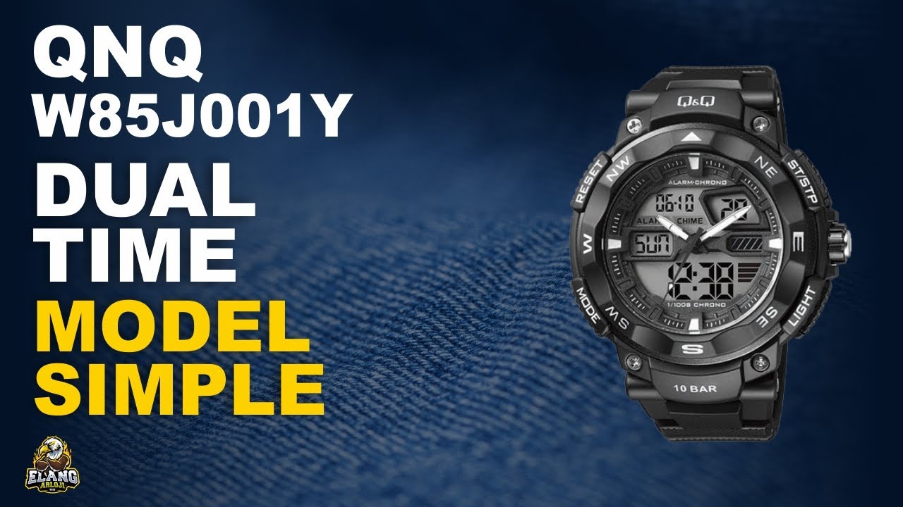 Q&Q W85J001Y : JAM Q&Q DUAL TIME MODEL SIMPLE TERBARU (2023) - YouTube