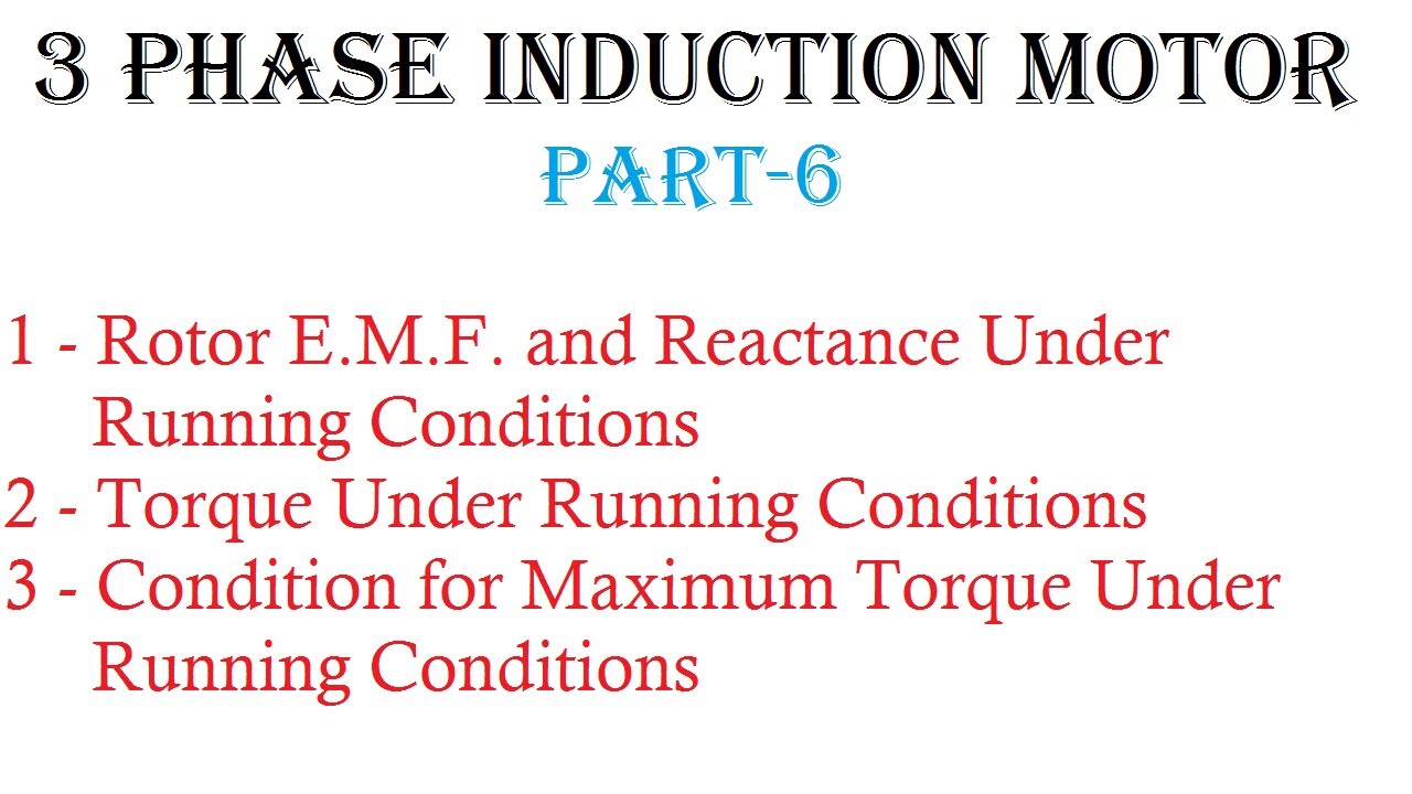 Torque under Running Conditions and Maximum Torque and Under Running ...