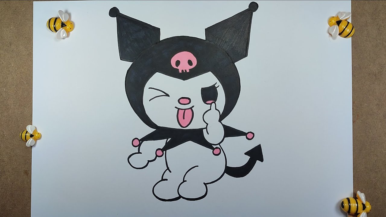 Let's Draw and Color Kuromi The Punk Rabbit... - YouTube
