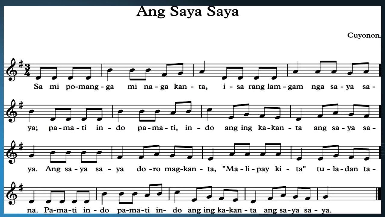 ANG SAYA SAYA - YouTube