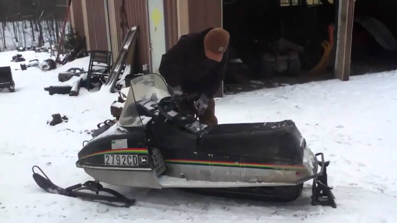John Deere Spitfire Snowmobile - YouTube