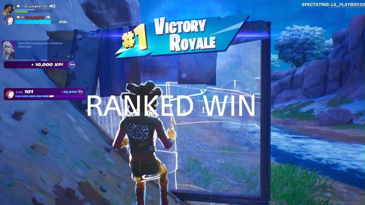 Fortnite Ranked Battle Royale Win - YouTube