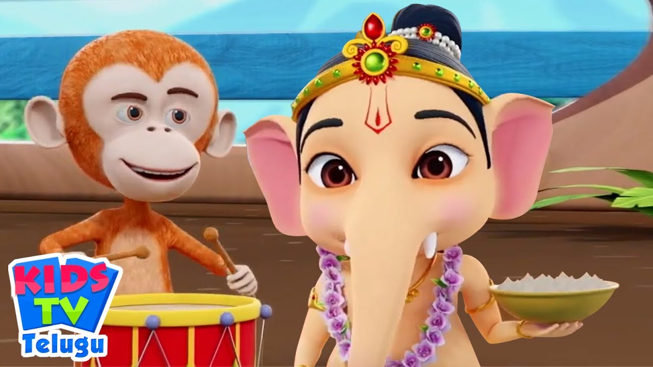 Ganpati Bappa Morya, గణపతి బప్పా మోరియా, Telugu Cartoon Videos for Kids ...