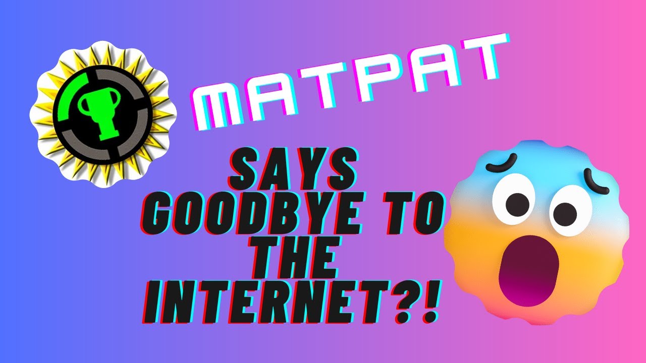 MatPat says his goodbye to internet?! #matpat #gametheory #breakingnews ...