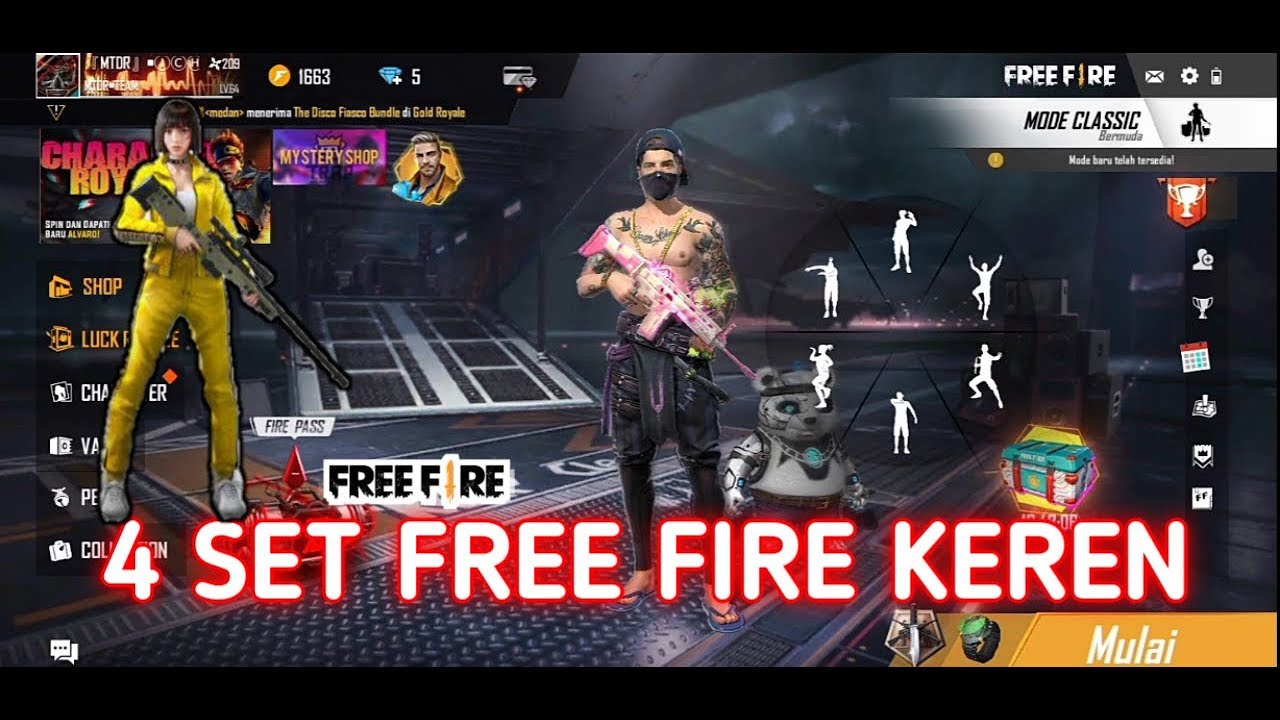 SET KOMBINASI FREE FIRE KEREN VERSI SULTAN-GARENA FREE FIRE INDONESIA ...