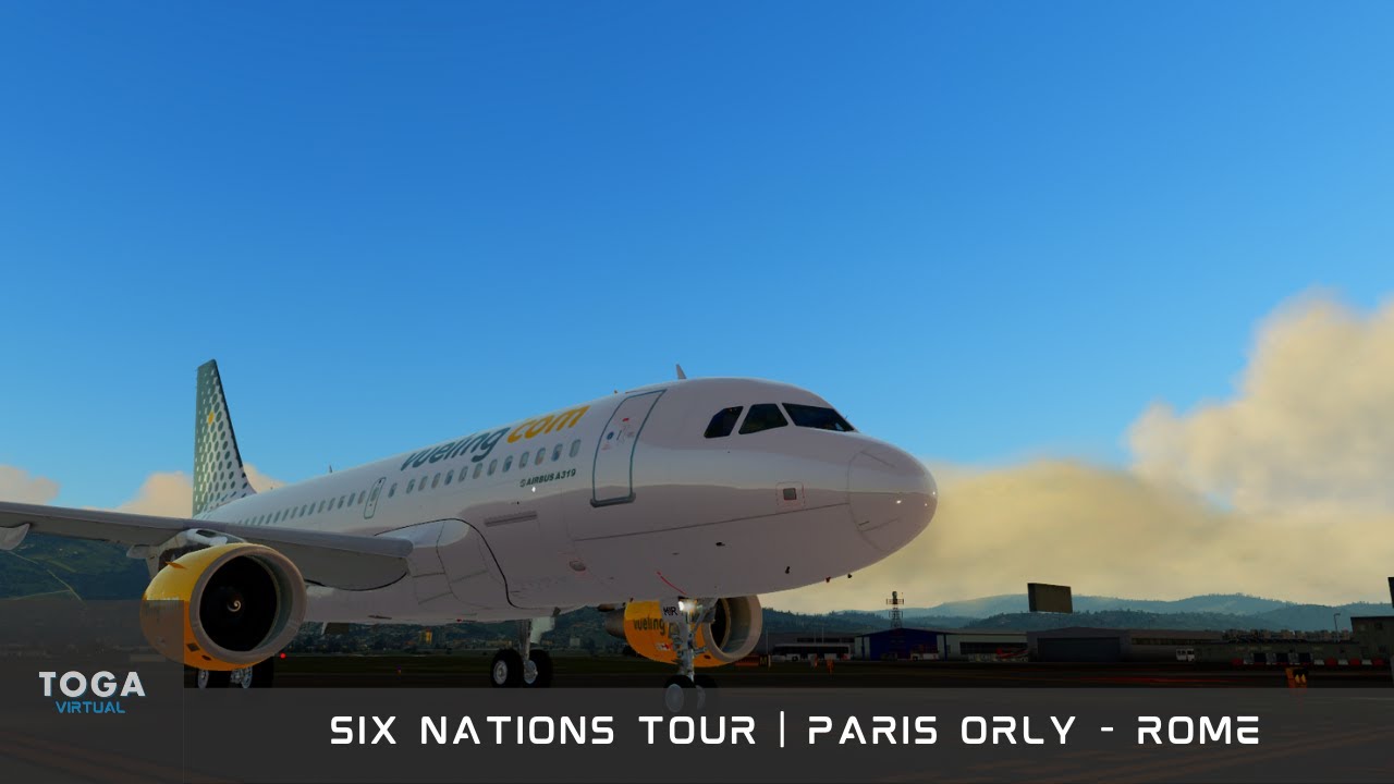 [P3D v5.3] Six Nations Tour | Paris-Orly - Rome | Vatsim Velocity - YouTube