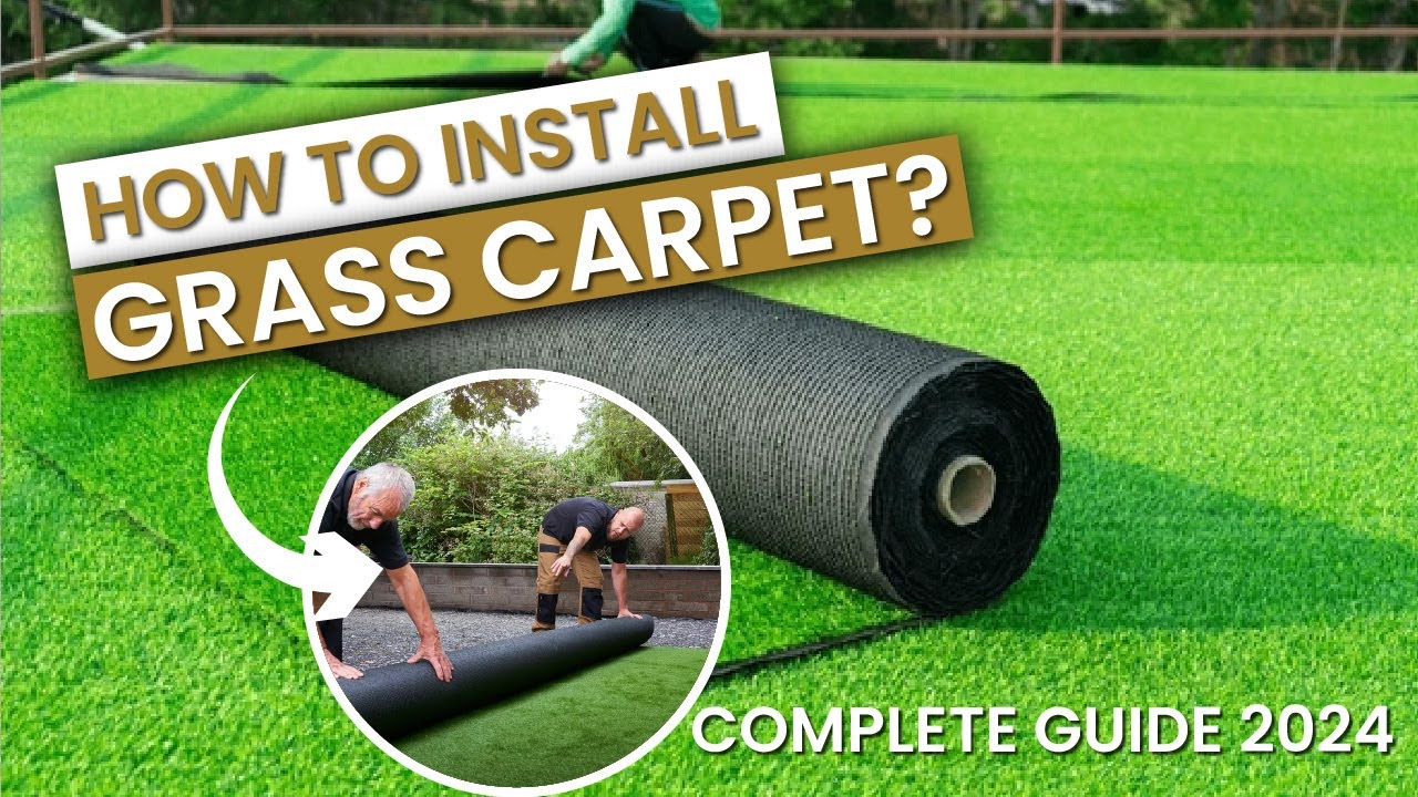 How to Install Grass Carpet in Home Lawn? - YouTube