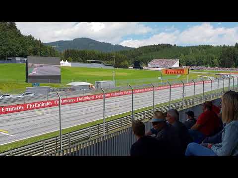 2018 Austrian Grand Prix, Grandstand start/ziel, Sunday - YouTube