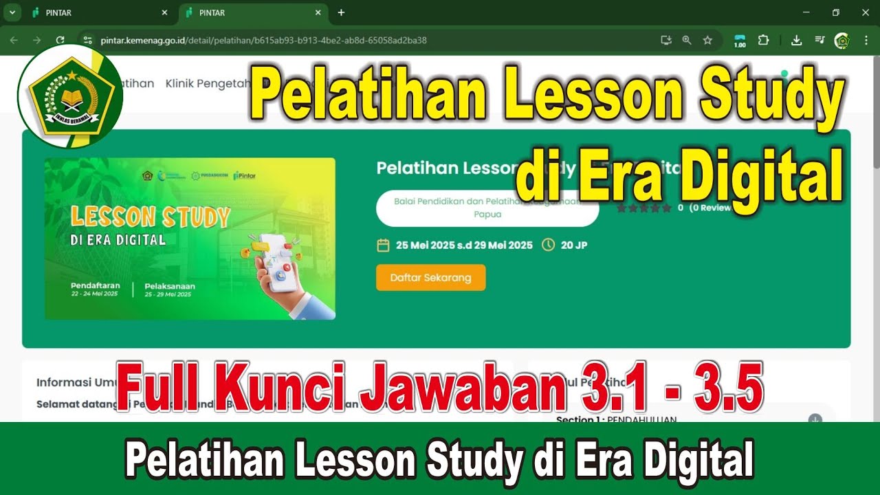 Kunci Jawaban Pelatihan Lesson Study di Era Digital - YouTube