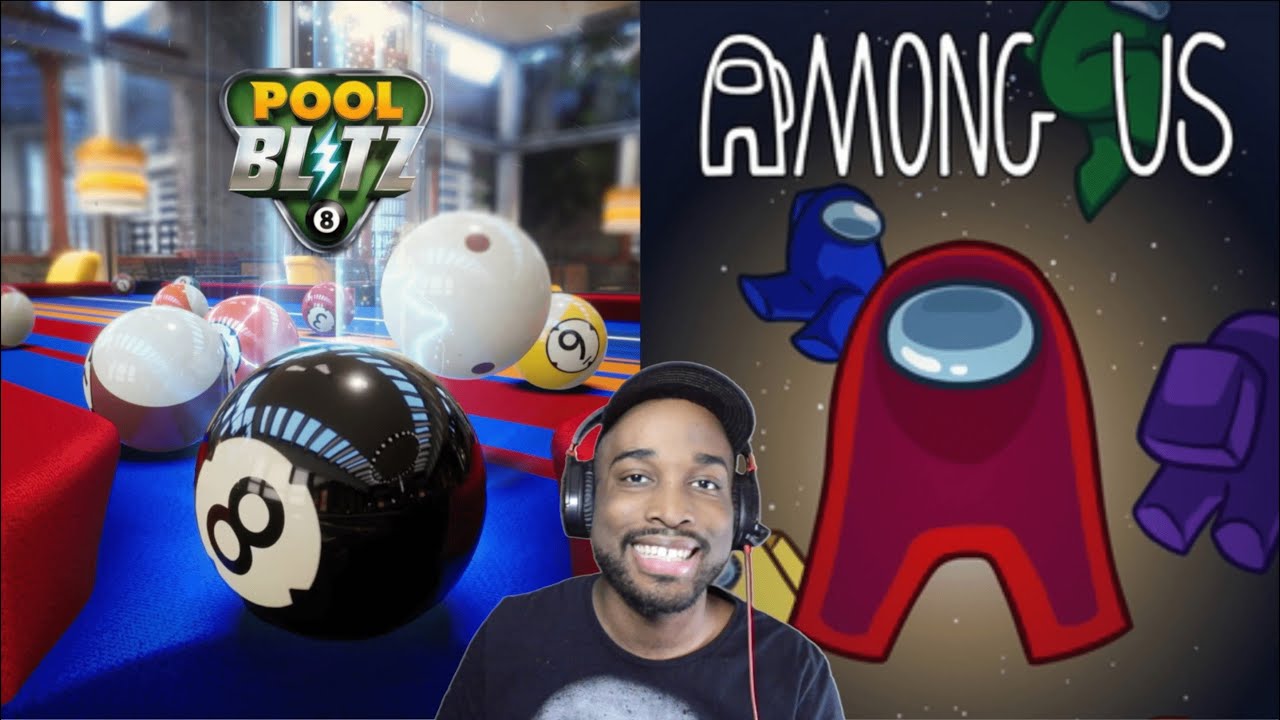 Playing Pool Blitz & Among Us - YouTube