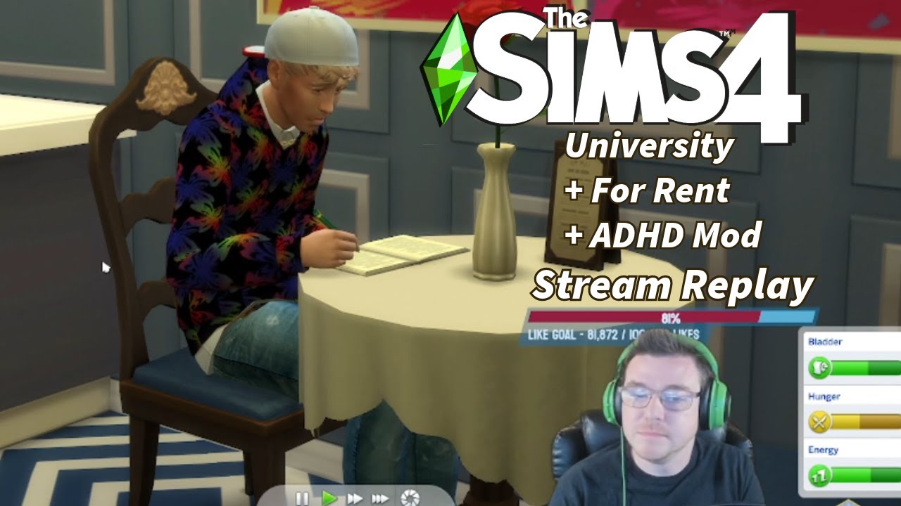 Stream VOD: Sims 4 University + For Rent + ADHD Mod - YouTube