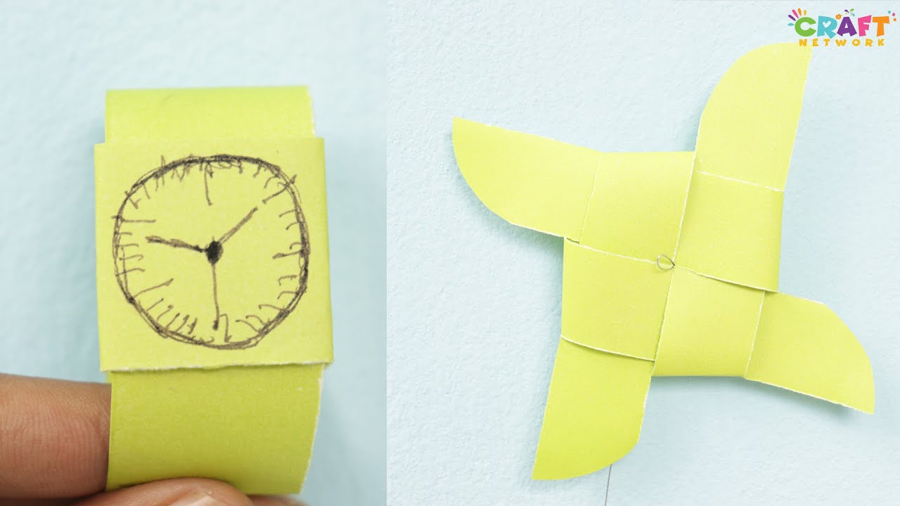 How to Make Beautiful Paper Watch | Easy Paper Craft | DIY Paper Watch ...