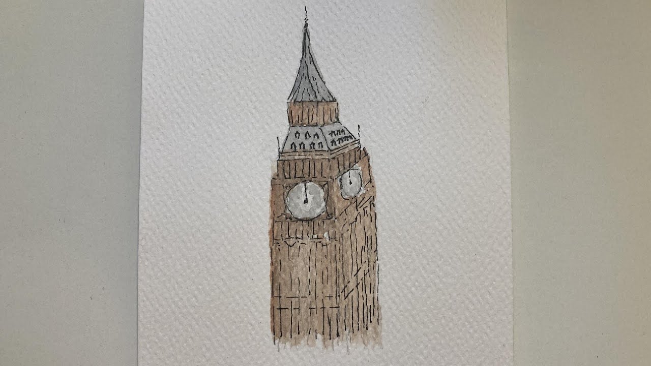 Easy Big Ben London painting| Drawing beautiful feelings with ...
