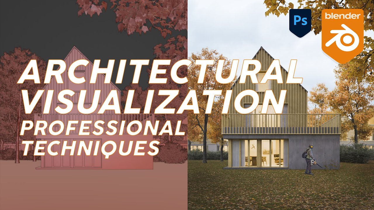 How to Create an Exterior Architectural Visualization In Blender - Housing on a Cloudy Autumn ...