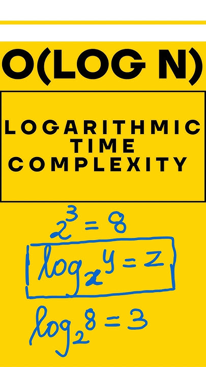 O(log n) logarithmic time complexity in tamil - YouTube