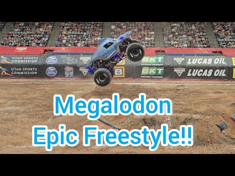 MEGALODON'S JAW-DROPPING Freestyle! Monster Jam Mayhem! - YouTube