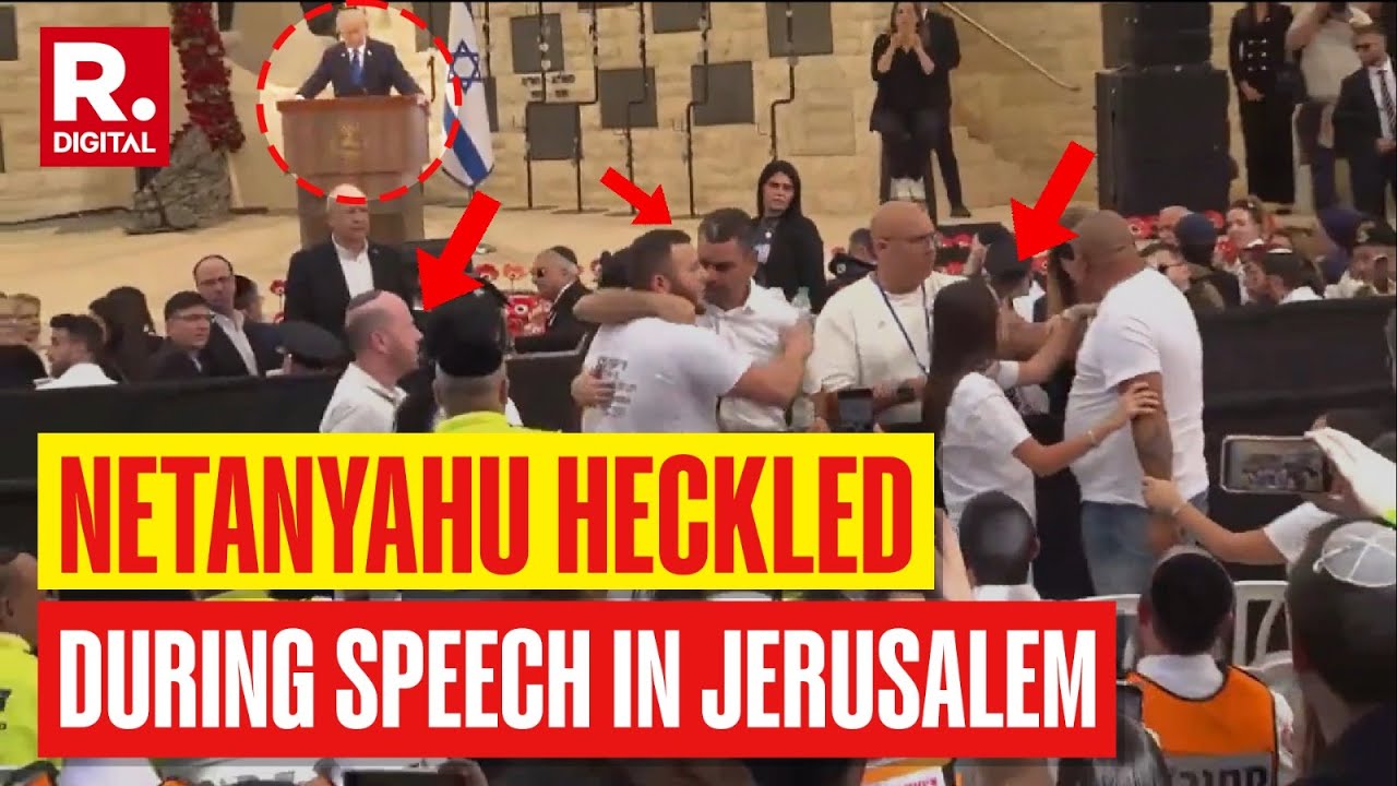 Netanyahu Heckled During Memorial Service In Jerusalem For The October ...