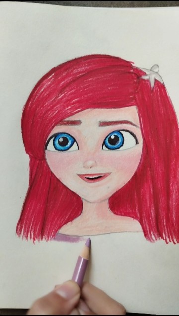Princess Arial Drawing | The little Mermaid Disney Sketchbook Art🎨 ...