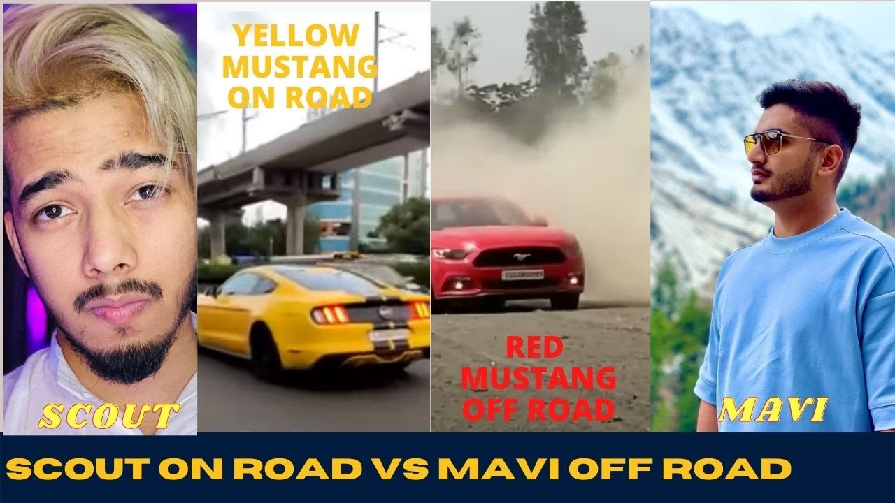SCOUT VS MAVI MUSTANG 💥 | YELLOW & RED MUSTANG | ON ROAD VS OFF ROAD ...