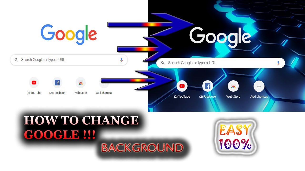 How to change your GOOGLE background in 1 minute! in any PC - YouTube