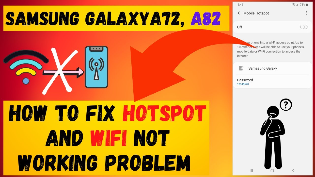 How To Fix Hotspot And WiFi Not Working In Samsung A72, A82 Problem ...
