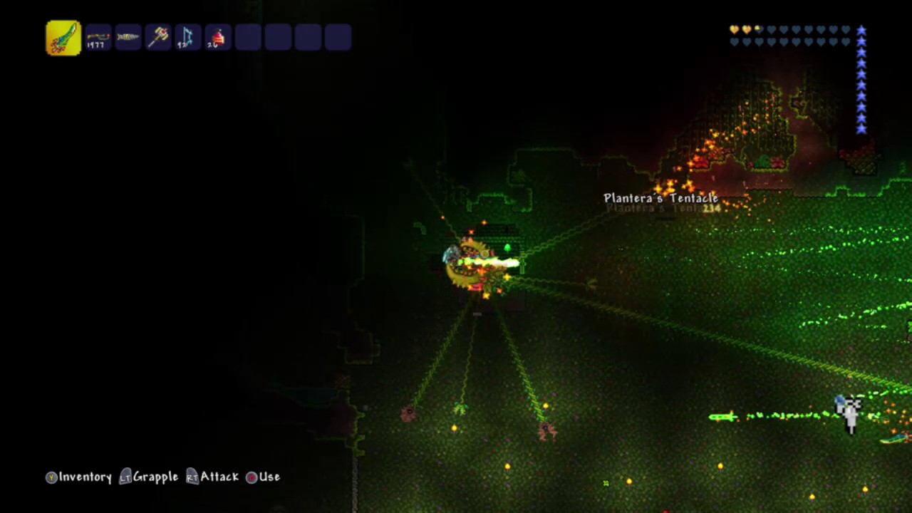 Terraria - Defeating Plantera - Console version - YouTube