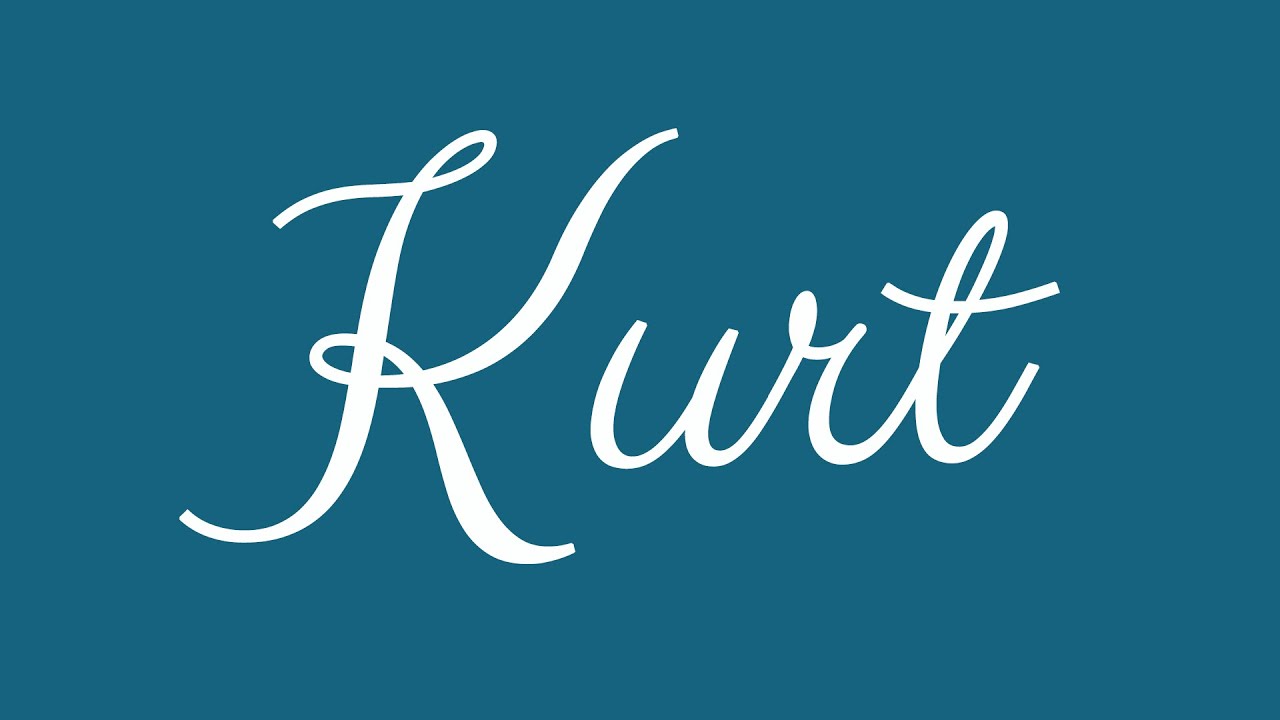 Learn how to Sign the Name Kurt Stylishly in Cursive Writing - YouTube