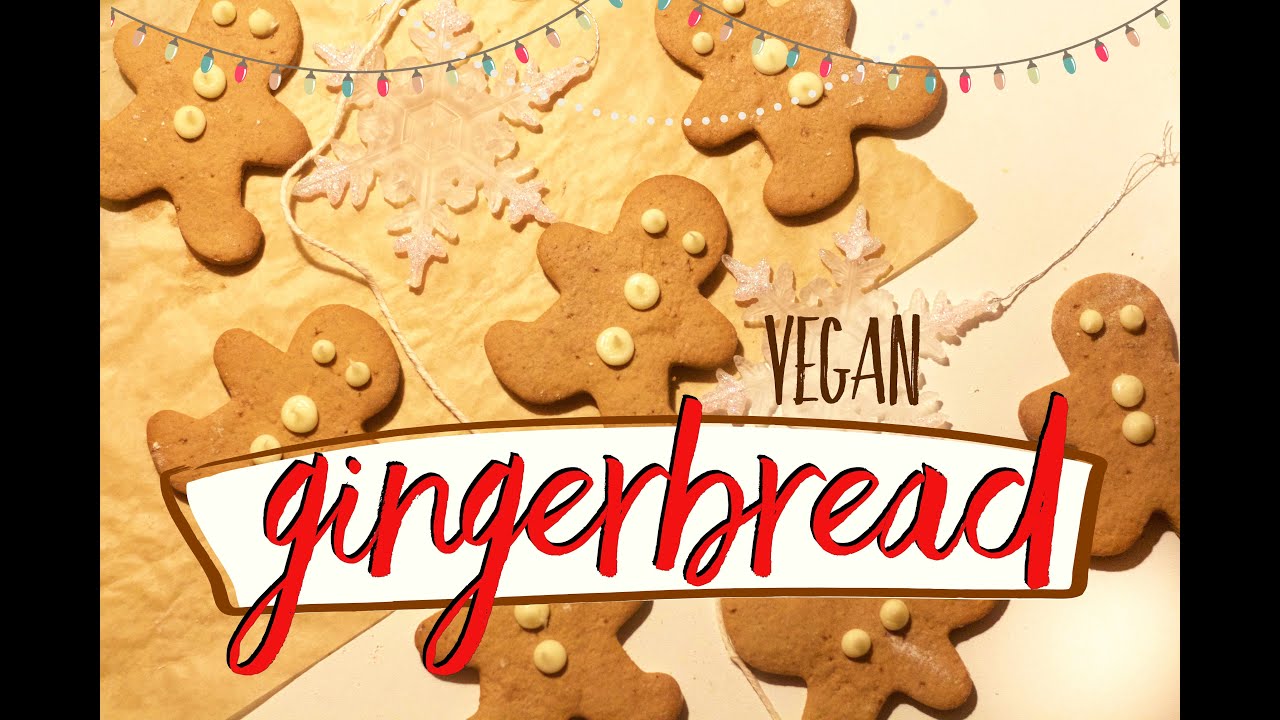 VEGAN GINGERBREAD MEN - lower fat, simple recipe - YouTube