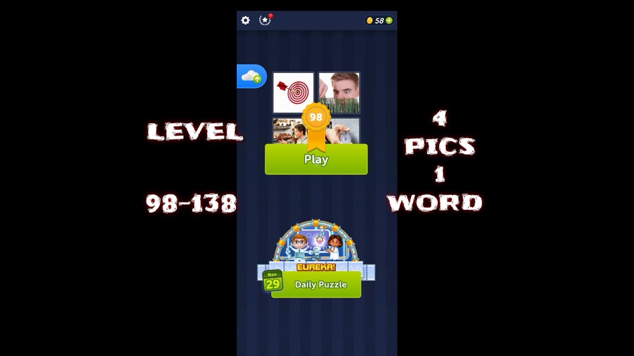 LEVEL 98-138 IN 4 PICS 1 WORD GAME PLAY WALK THROUGH ||RhosegChannel ...