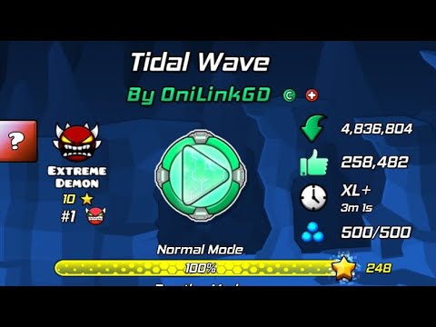 Tidal 🥳 Wave GG 🥹 100% TOP 1 LVL BY OniLinkGD ☠️ - YouTube
