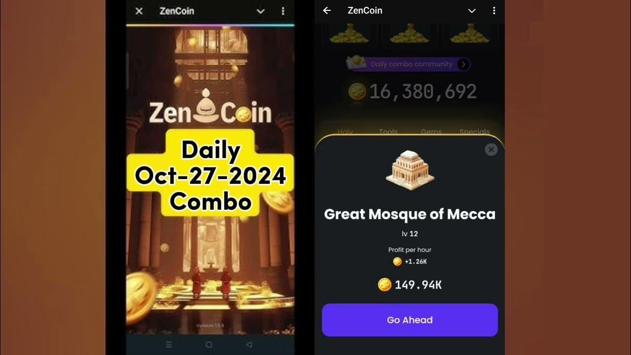Zen coin daily combo 27 October||Zen coin today combo cards||Game of Gone - YouTube