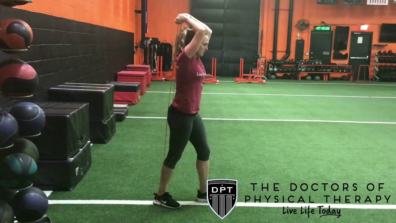 Banded Overhead Tricep Extension - YouTube