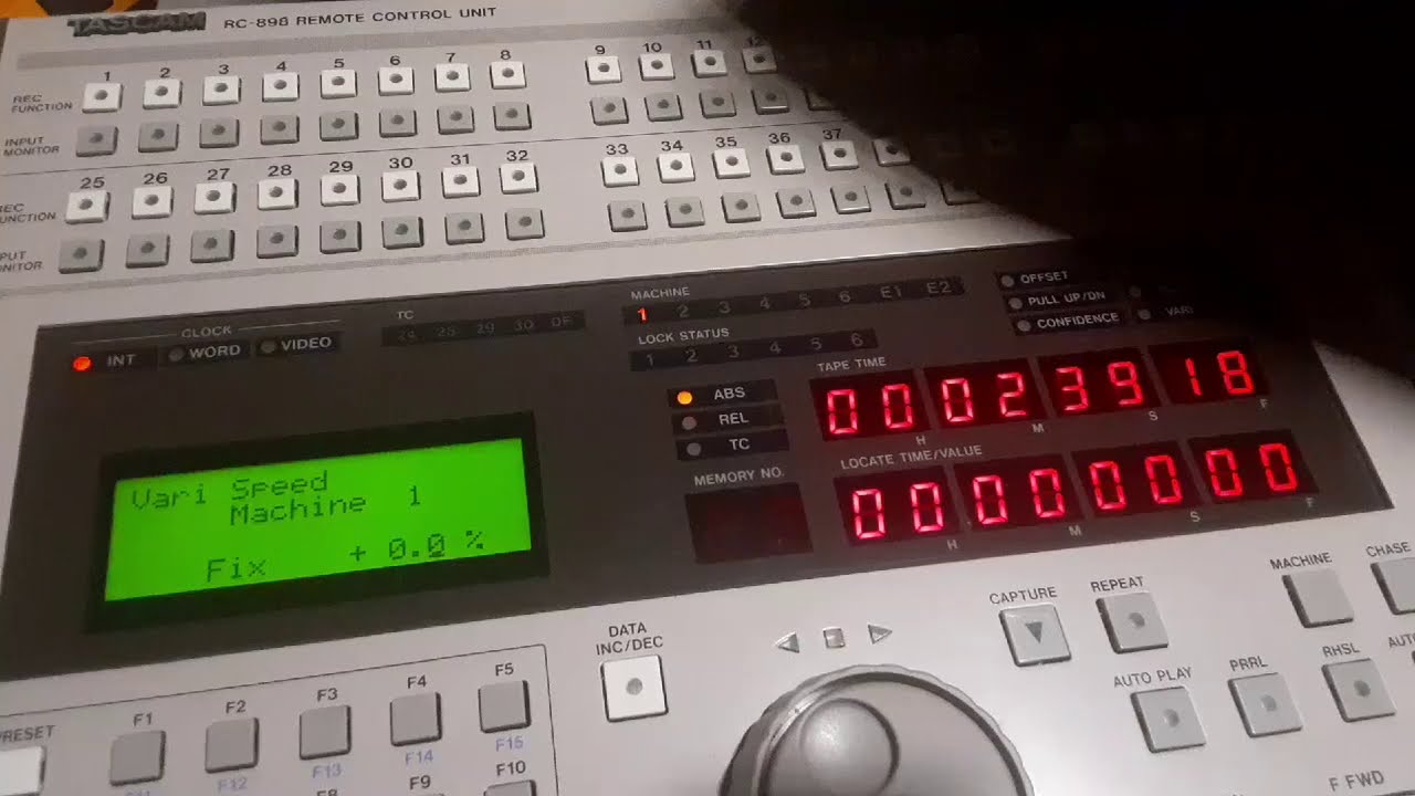 Tascam Da-38 and Rc-898 with Dm-3200 mixer - YouTube