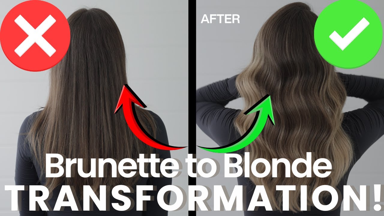 Brunette to Blonde Hair Color Transformation (Full Hair Tutorial) - YouTube