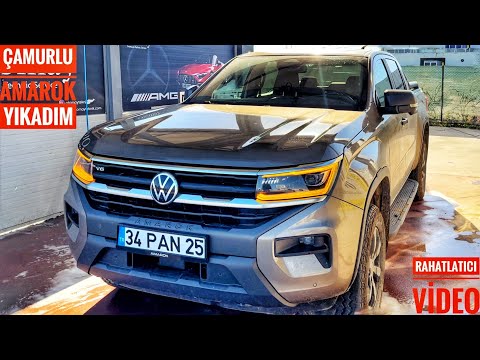 BOL ÇAMURLU YENİ VW AMAROK YIKADIM! | RAHATLATICI VİDEO | HIZLI TEMİZLİK | BÜYÜK ARAÇ ZOR