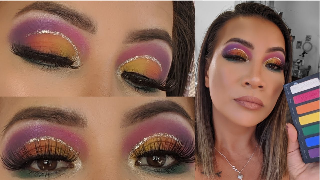 COLOURFUL INSTAGRAM EYESHADOW MAKEUP TUTORIAL!! - YouTube