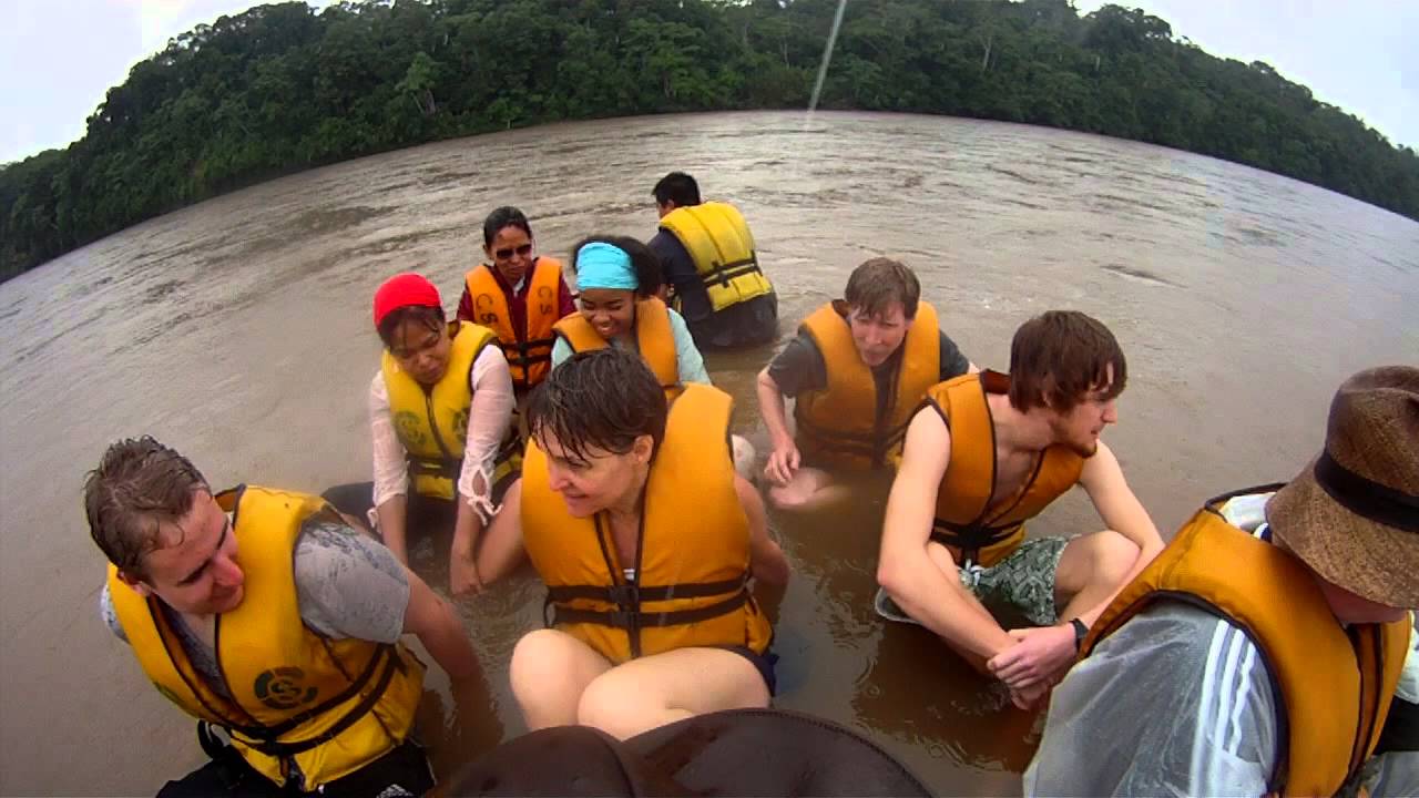 Sinking river raft in Amazon 1 - YouTube