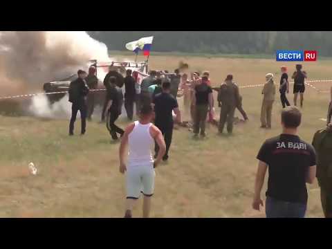 УАЗ взорвался и загорелся на соревнованиях джиперов в Забайкалье