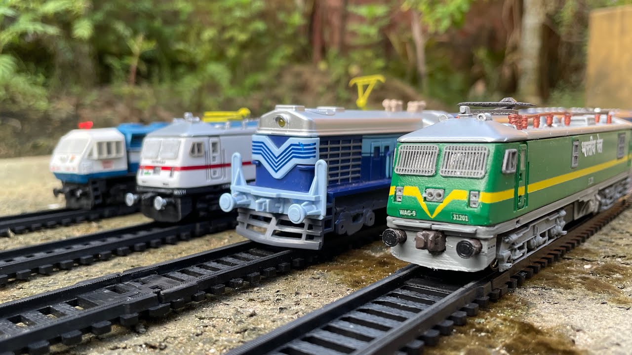 WDP4 WAG9 and WAP7 Locomotive with ICF Passenger Train Set - YouTube