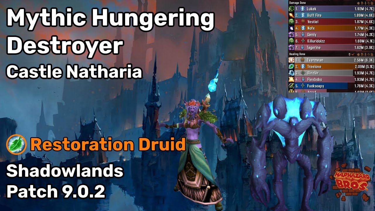 Hungering Destroyer Mythic | Castle Nathria | Resto Druid PoV | WoW ...
