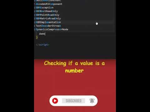 How to check value is number in #javascript? #js #shortvideo #shorts #shortsfeed #shortsvideo # ...