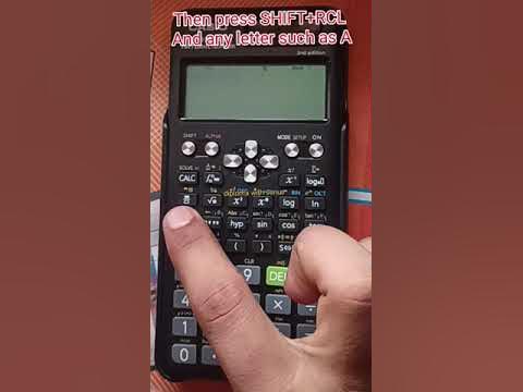 How to save or store numbers , equation, formula in Casio fx991es plus ...