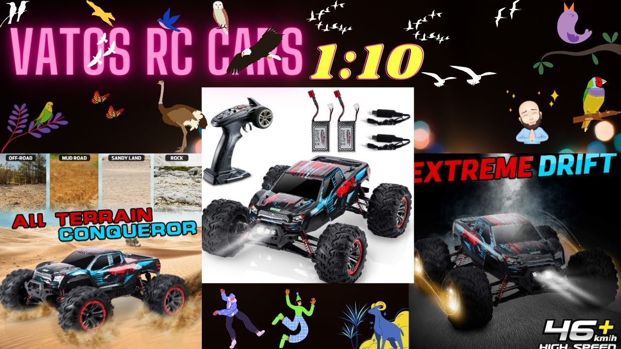 VATOS Remote Control Car High-Speed RC Car 1:10 Scale Rc cars outside ...