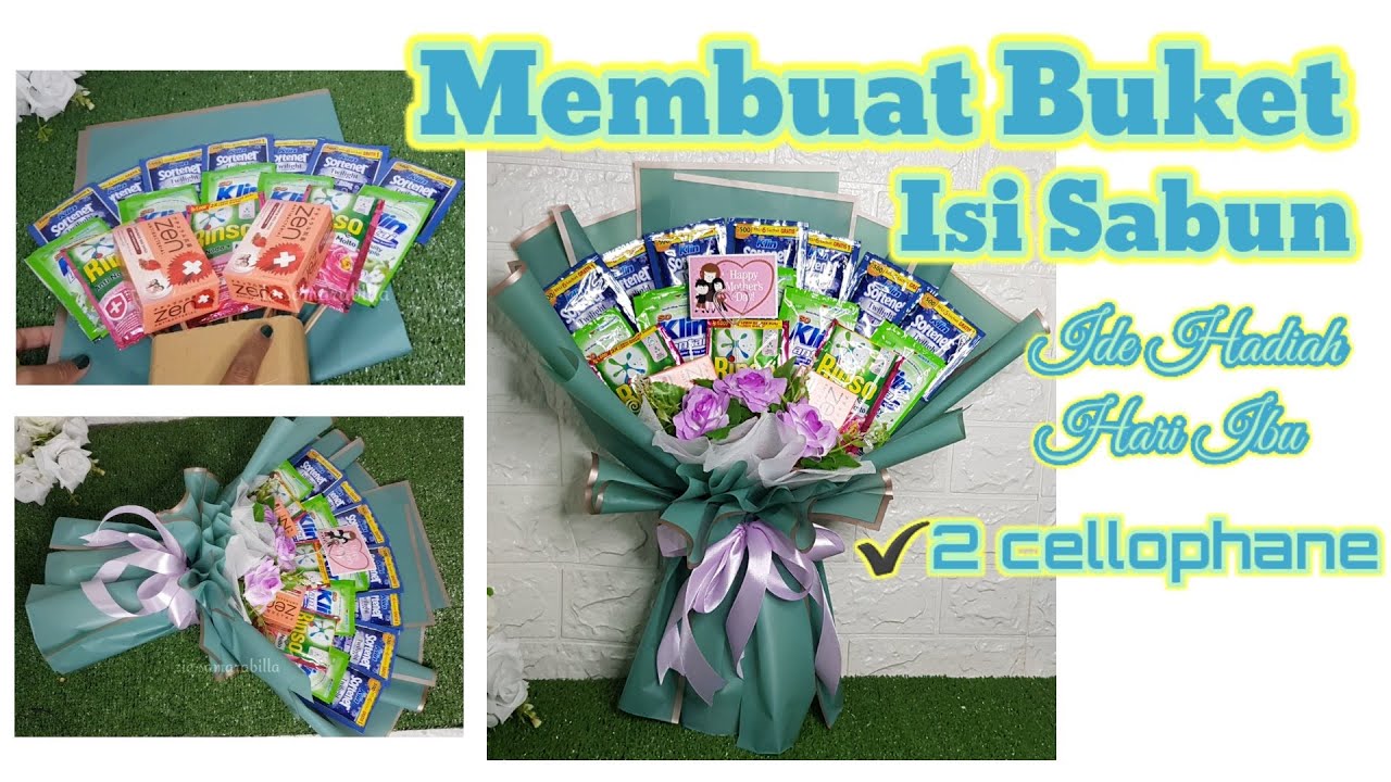 ide hadiah hari ibu //buket sabun murah dan hemat kertas - YouTube