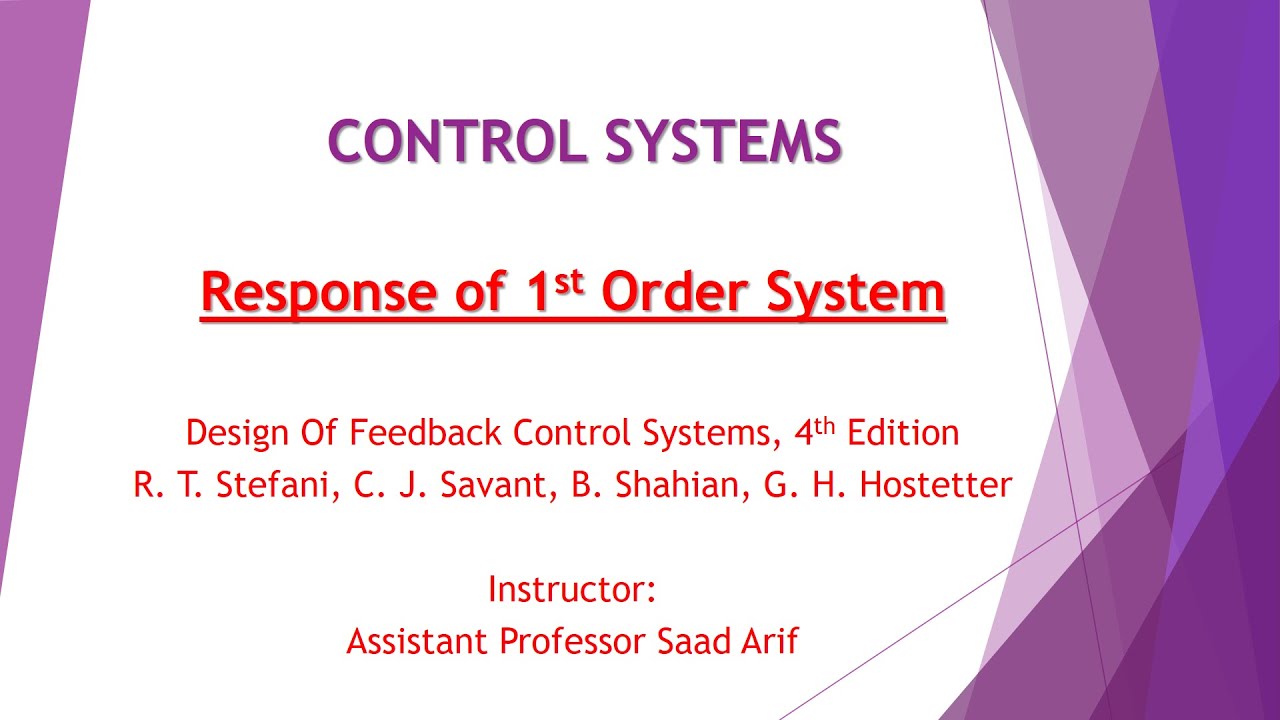 Response of 1st Order System - YouTube